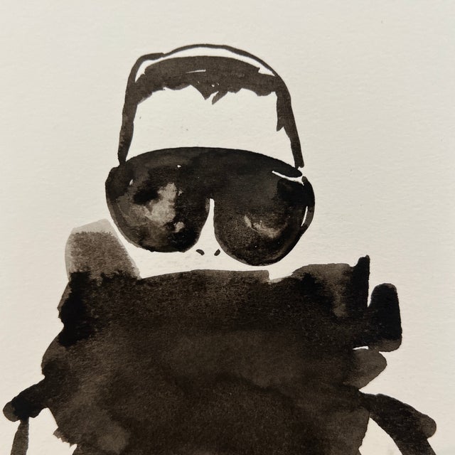 Ink Wash Shade Series Figurative Original Painting by Jo Baskerville ...