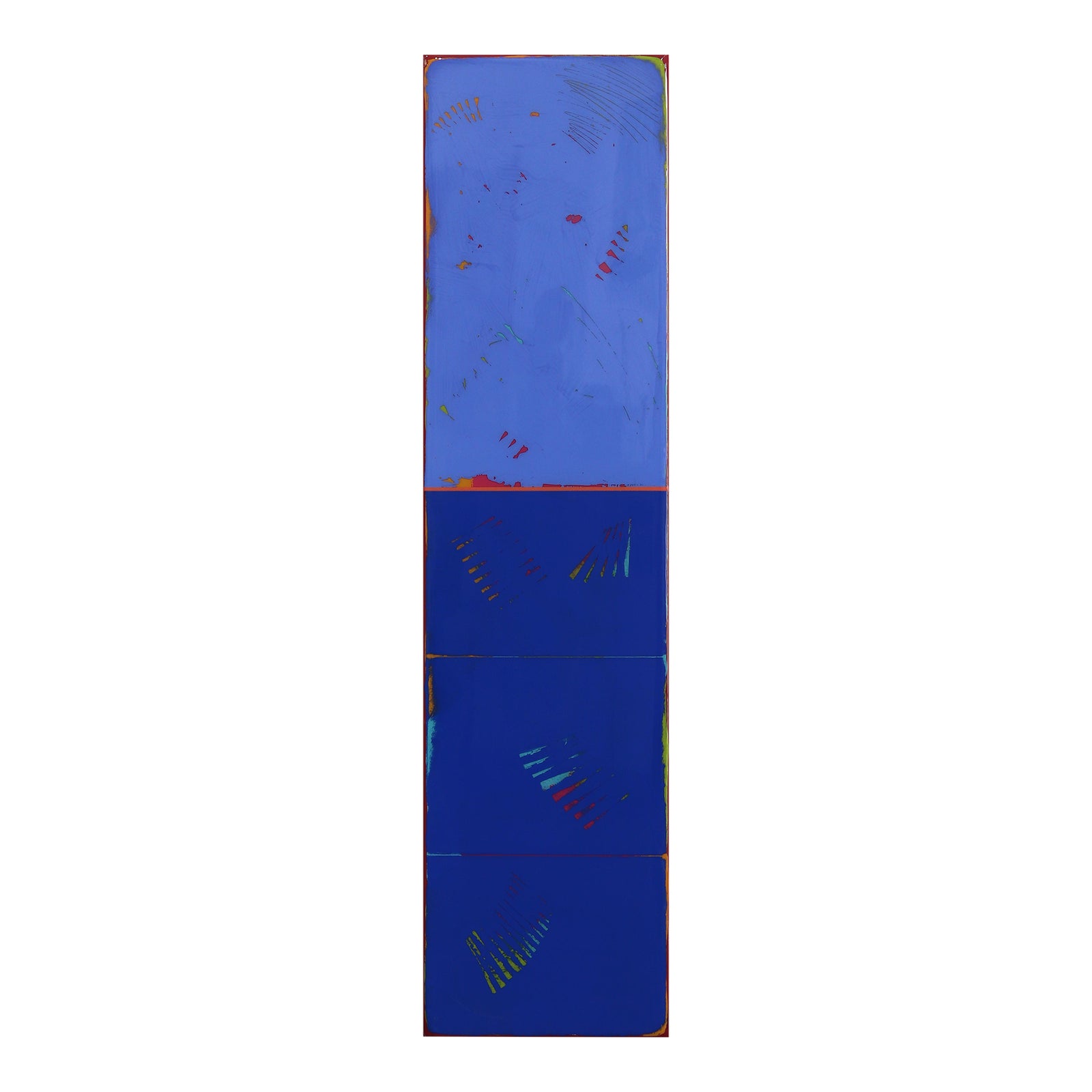 Sunspot 99 - Tall Modern Acrylic Two Tone Blue Resin Original Artwork ...