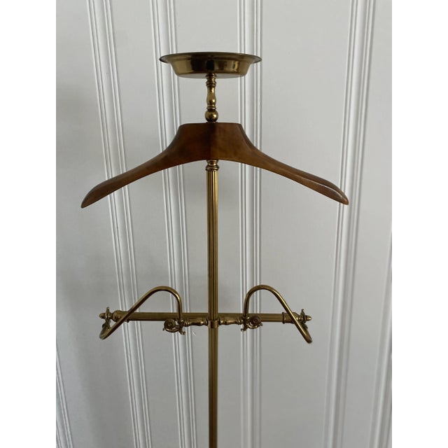 Antique Victorian Brass and Wood Valet Mens Butler With Tray in the ...