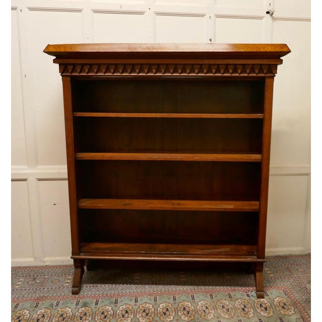 Large Arts & Crafts Golden Oak Open Bookcase, 1880s | Chairish
