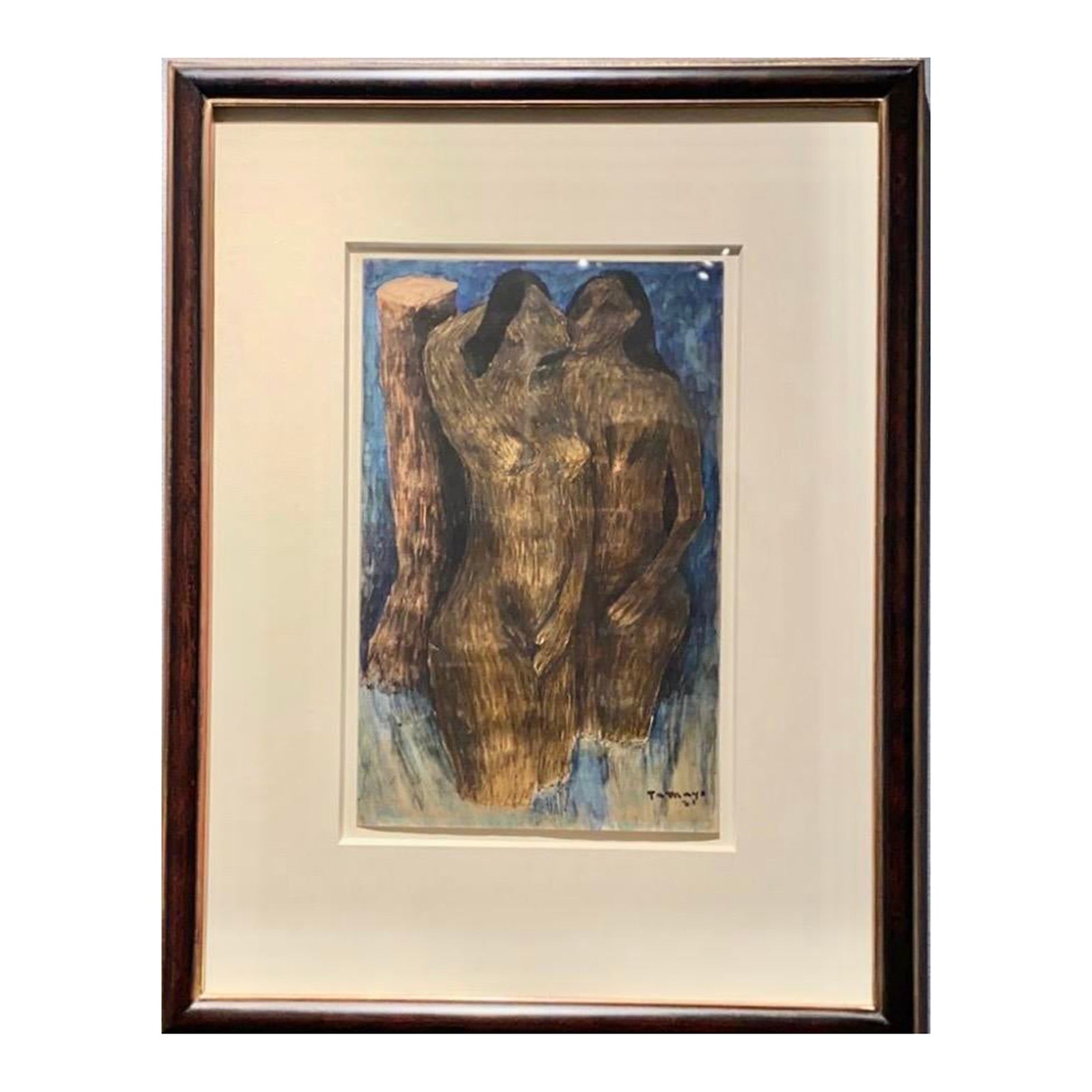 1930s Two Women Painting by Rufino Tamayo, Framed | Chairish