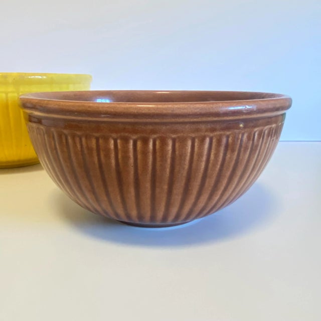 1930s Red Wing Gypsy Ceramic Mixing Bowls - a Pair | Chairish