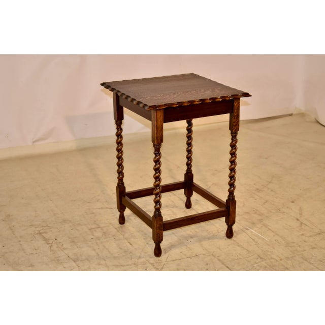 Edwardian Oak Side Table, Circa 1900 | Chairish