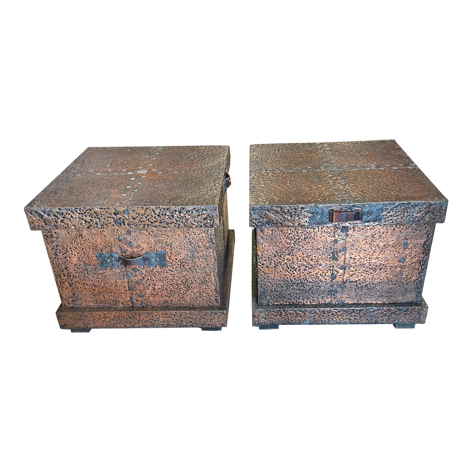 Arenson Studio Copper Chests, 1970s | Chairish