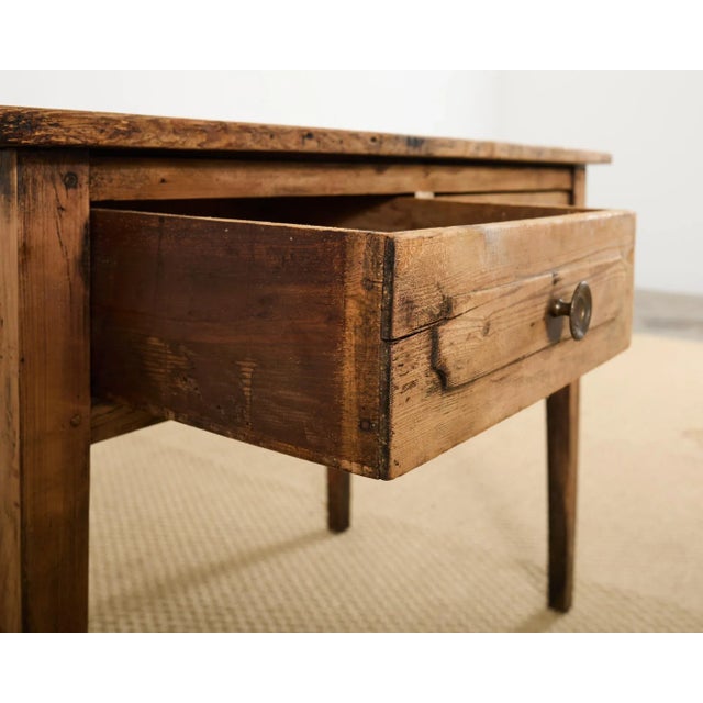 Country French Provincial Bleached Pine Writing Table Desk | Chairish