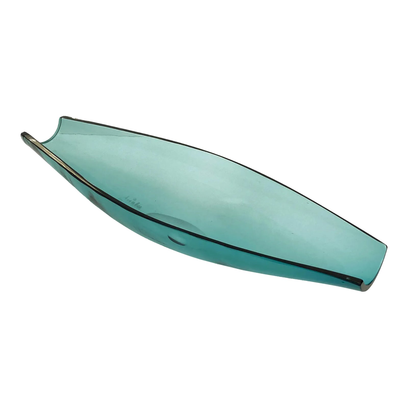 Vintage Blenko Dish, Teal Blue | Chairish