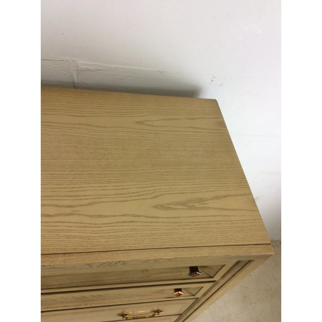 Mid Century Modern Highboy Dresser With Limed Oak Finish by Drexel ...