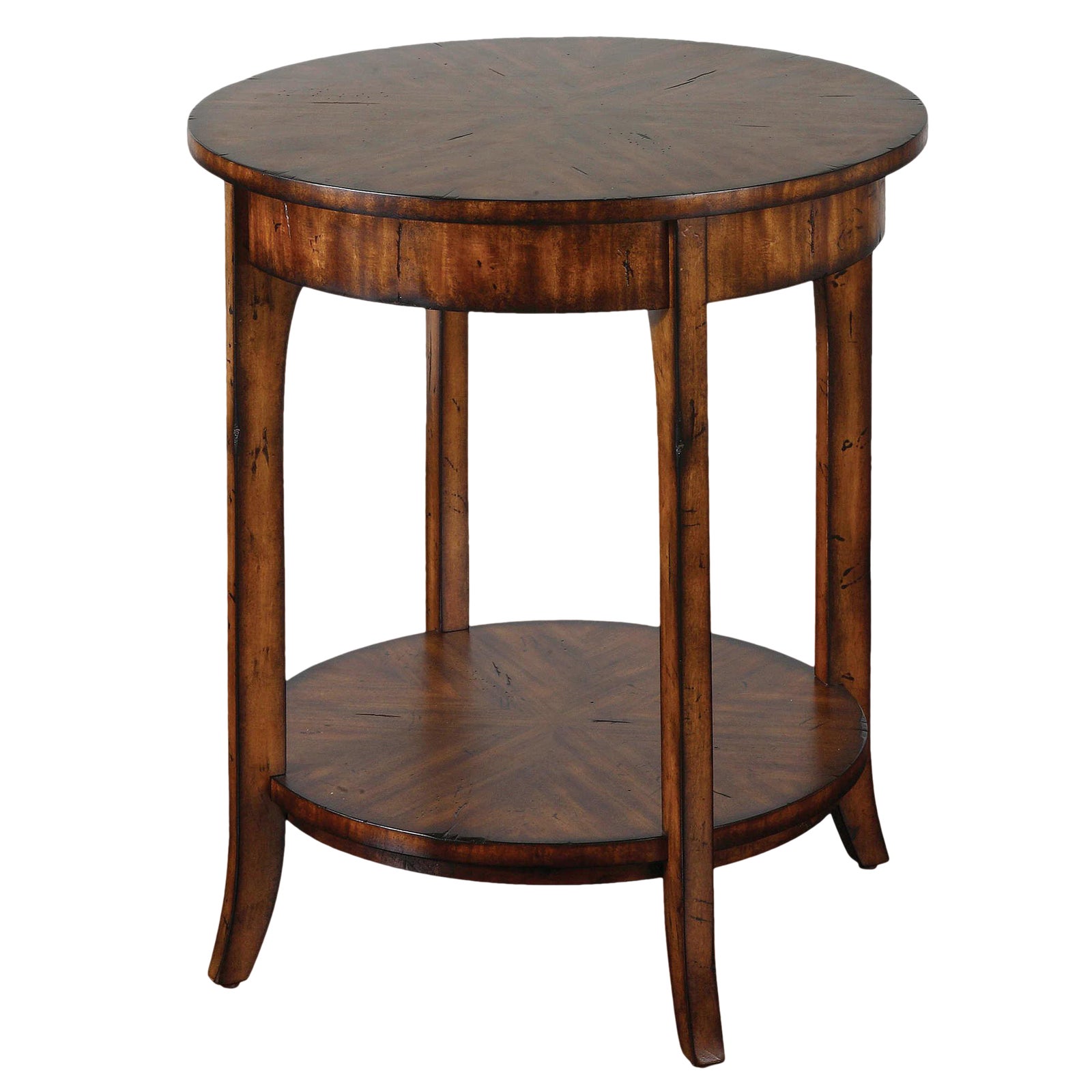 Traditional Style Round Lamp Table | Chairish