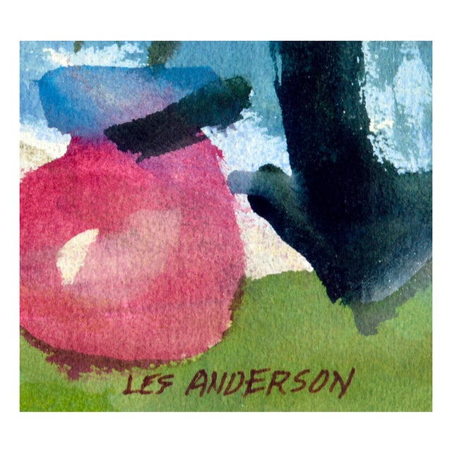 Les Anderson Watermelon Still Life Painting | Chairish