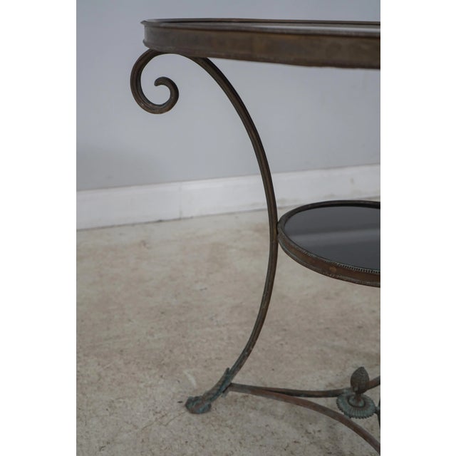 French Style Directorie Design Bronze Base Marble Lamp Table | Chairish