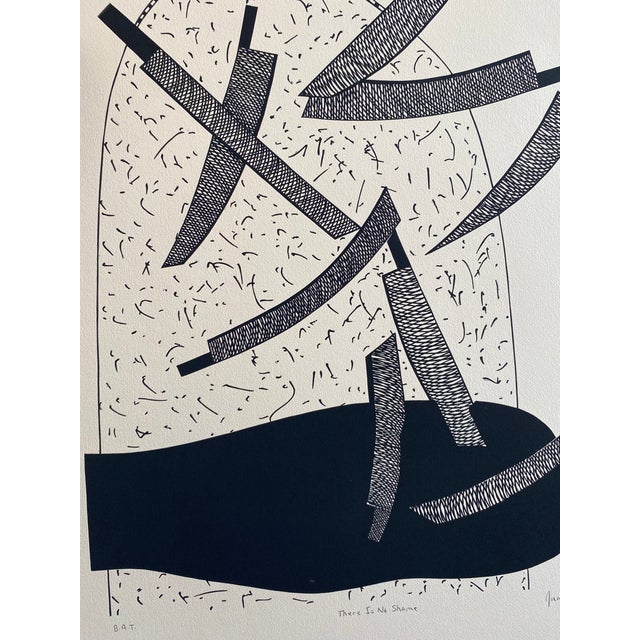 1995 Juan Logan There Is No Shame Linocut From Rwanda Series | Chairish