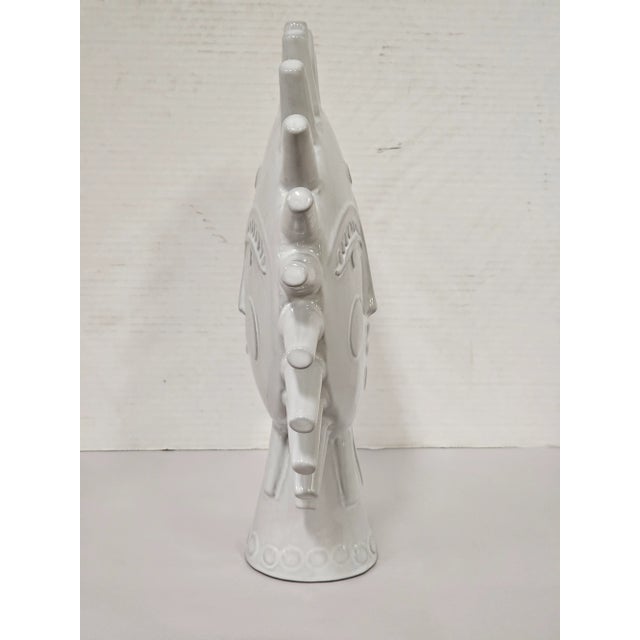 Contemporary Jonathan Adler Large Ceramic Double “Sun Face” Sculpture ...