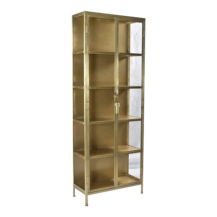 Brass Display Cabinet | Chairish