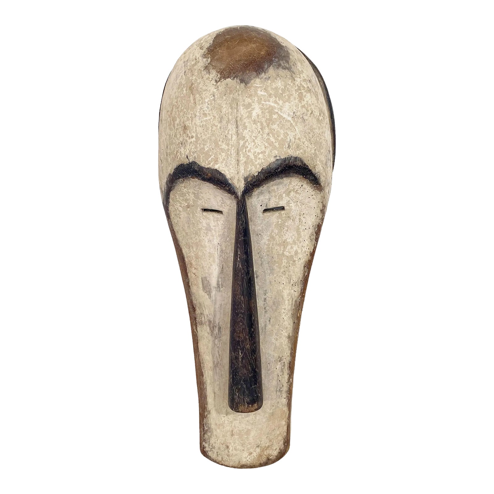 Fang Mask Elongated Face Gabon African Mask 18" H | Chairish