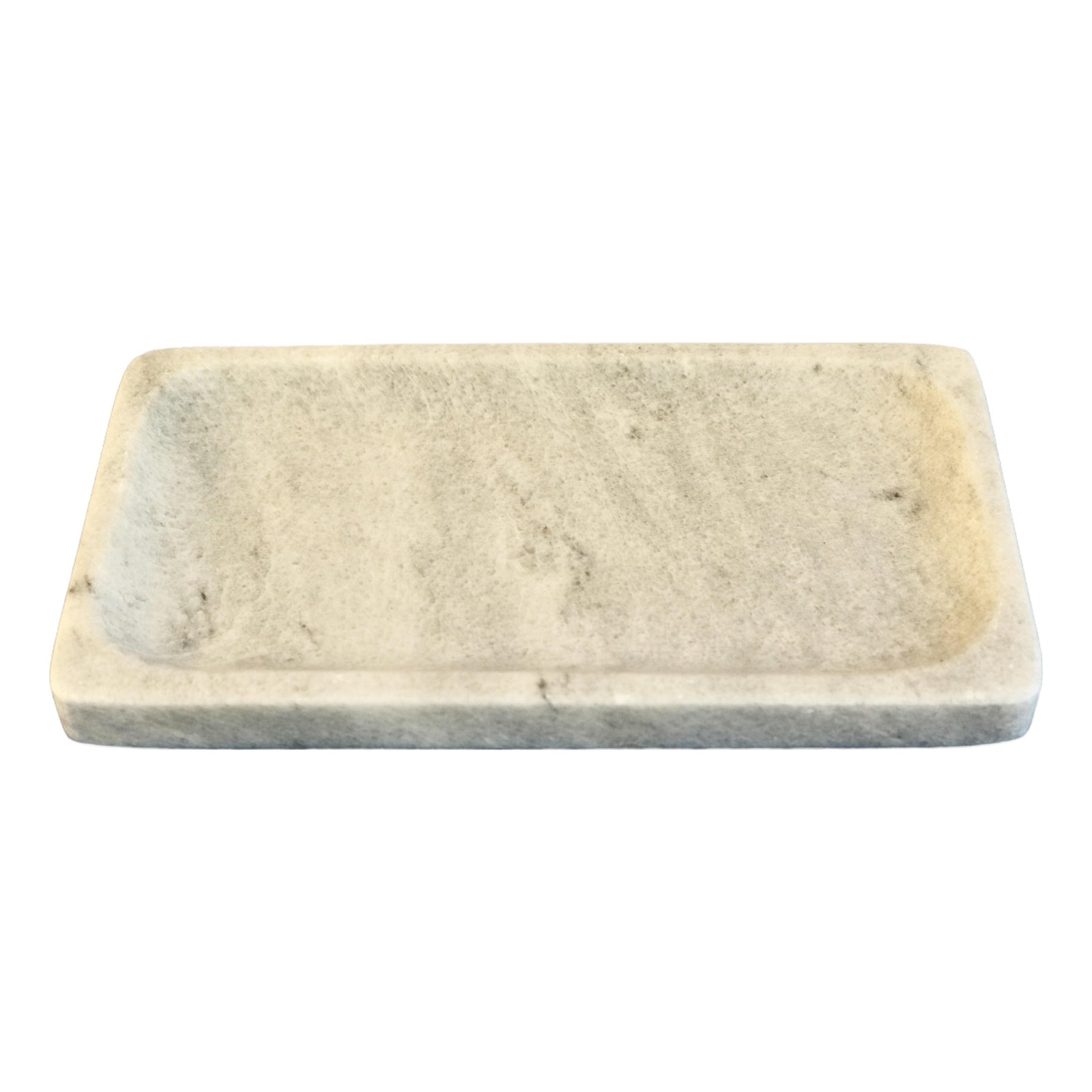 Italian Cloudy Gray Marble Tray | Chairish