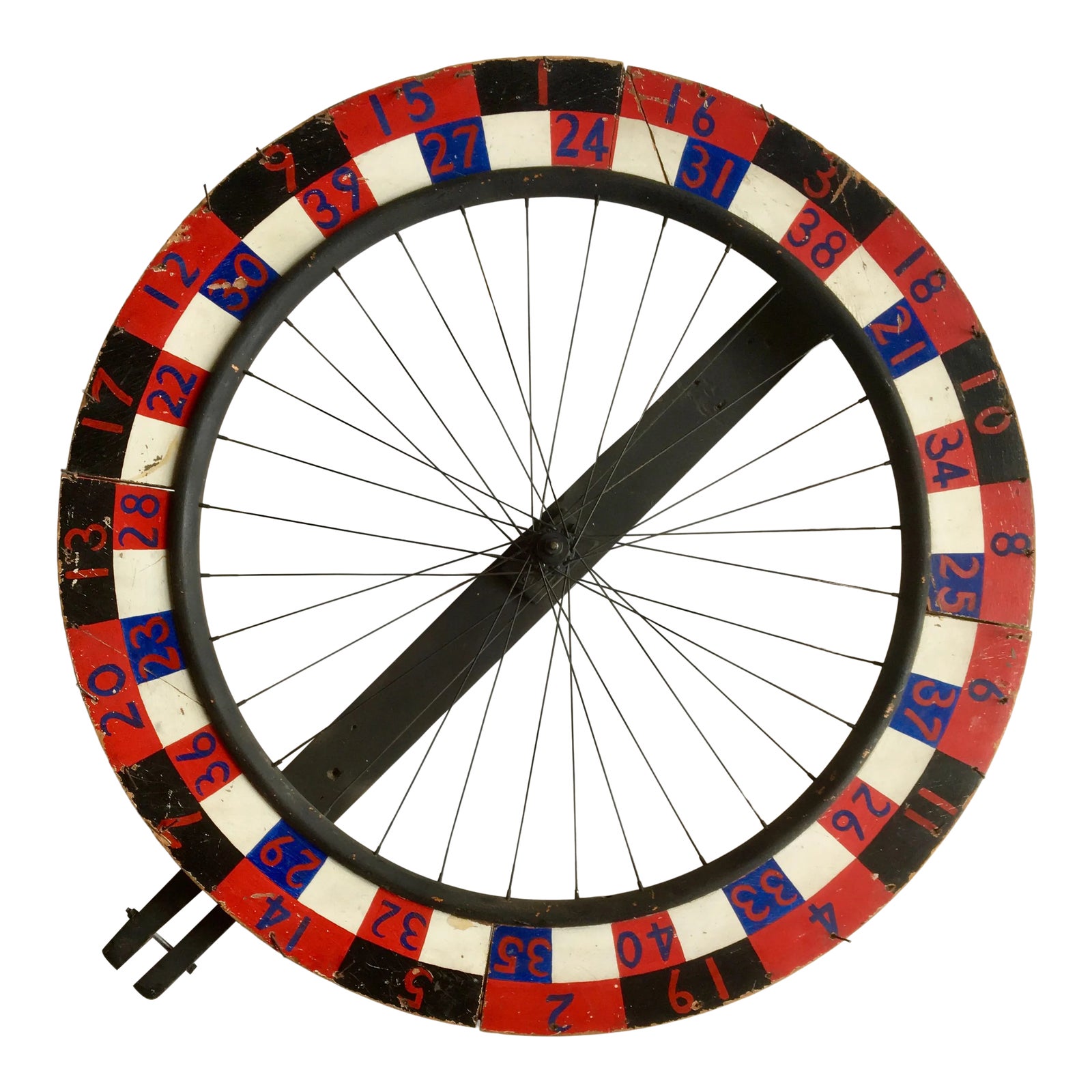 1940s Americana Folk Art Carnival Game Wheel - | Chairish