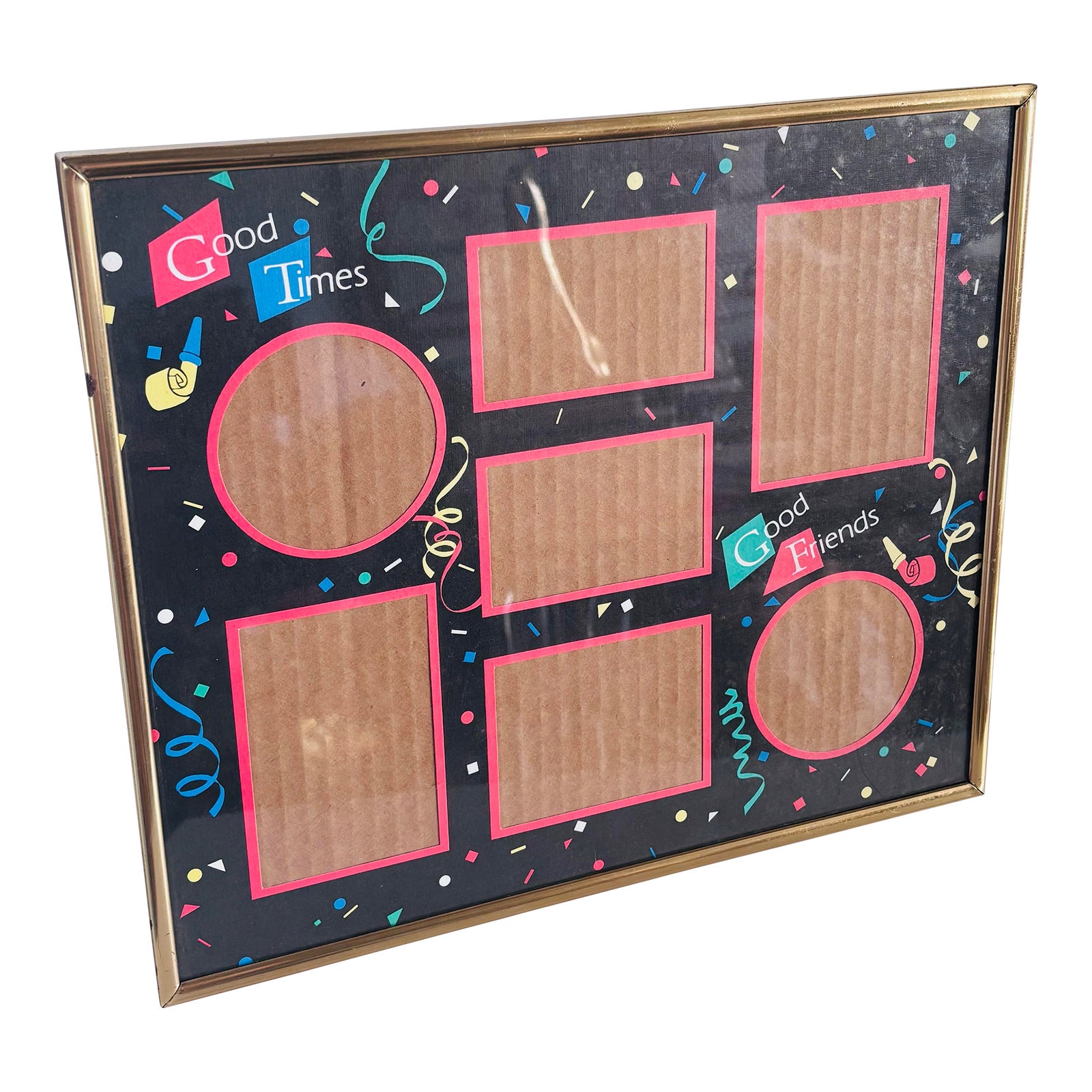 1980s Good Times, Great Friends Brass Picture Frame | Chairish