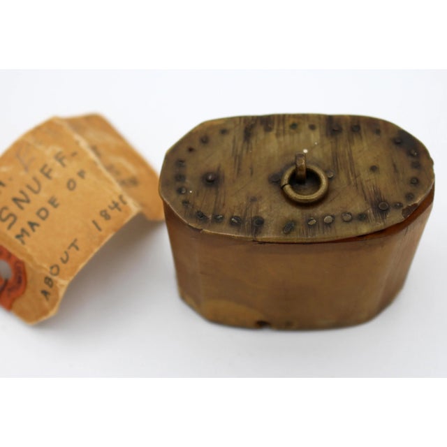 1800s Snuff Box of Ram's Horn and Wood | Chairish