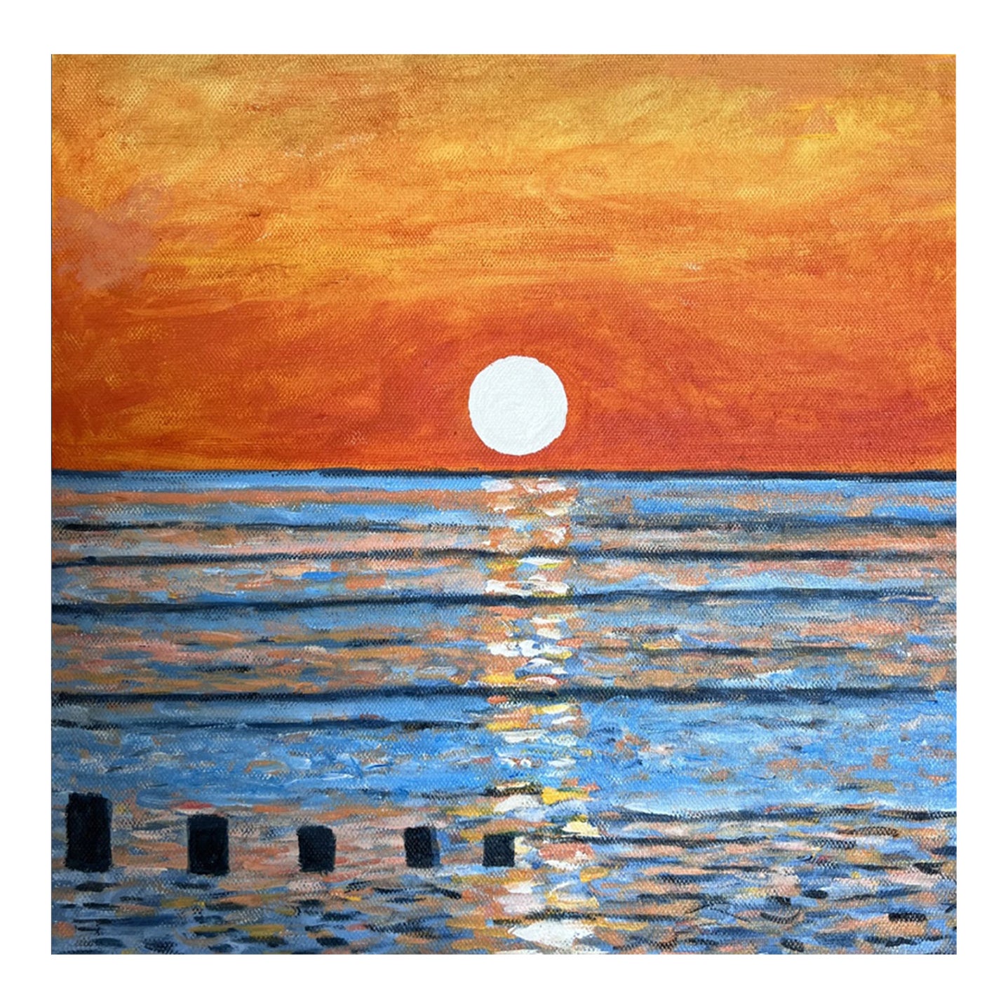 Sun God 3 Expressionism Acrylic Painting by Shabs Beigh | Chairish