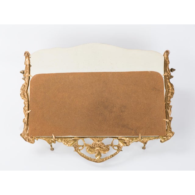 Vintage Spanish Wall Mounted Brass Shelf and Coat Rack With Mirror ...