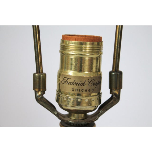 Vintage Frederick Cooper Asian Style Dark Red Ceramic and Wood Table ...