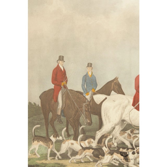 Antique English 'The Earl of Derby's Stag Hounds' Colored Engraving ...