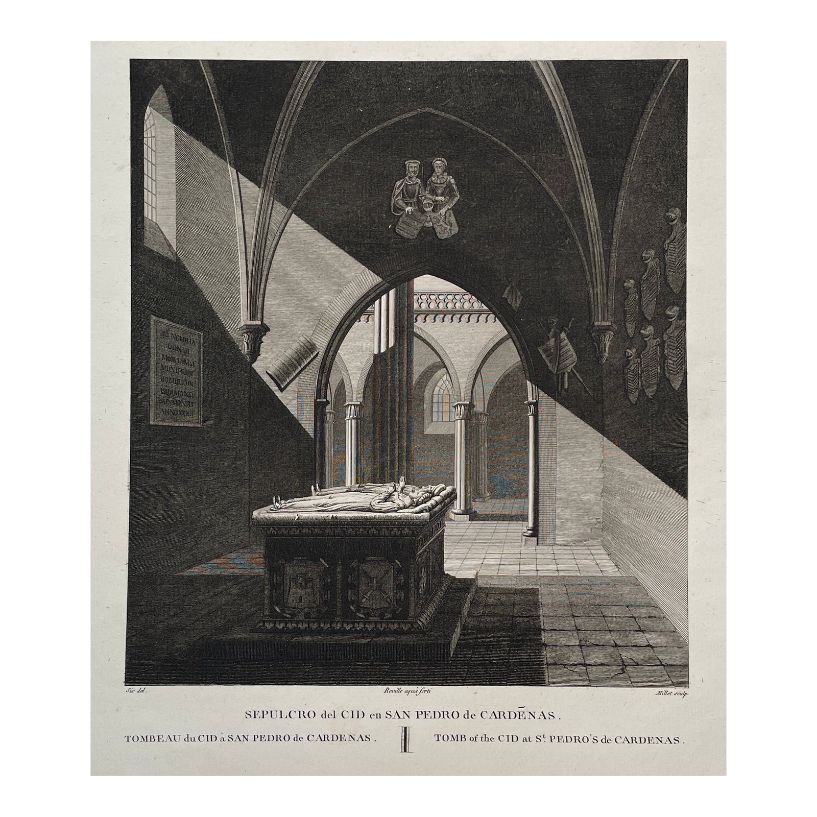 1822 Tomb of El Cid Antique Engraving | Chairish