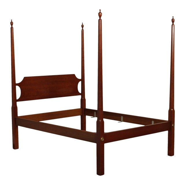 Suters Reproductions Traditional Full Size Cherry Poster Bed | Chairish