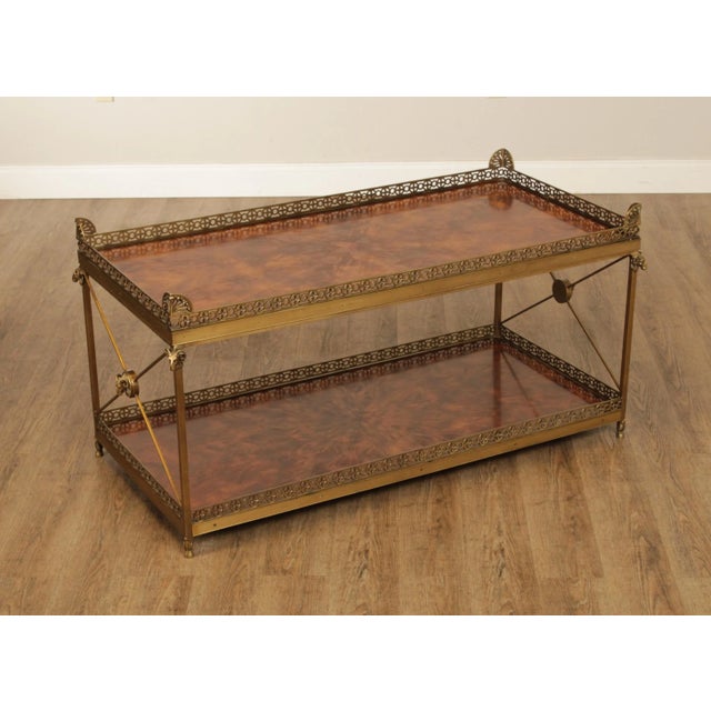 Theodore Alexander 'Althorp' Regency Style Mahogany and Brass Two Tier ...