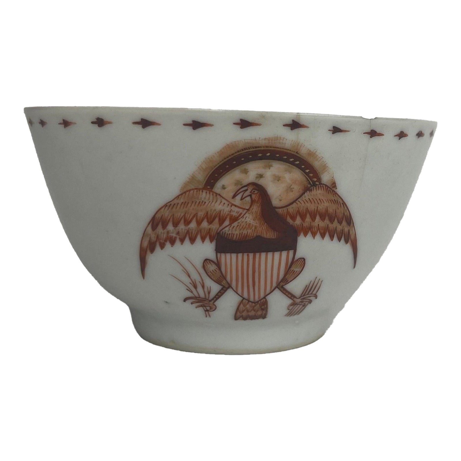18th / Early 19th CenturyChinese Export Eagle Tea Bowl | Chairish