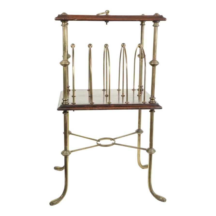 Regency Style Brass Letter Table, 1920s | Chairish