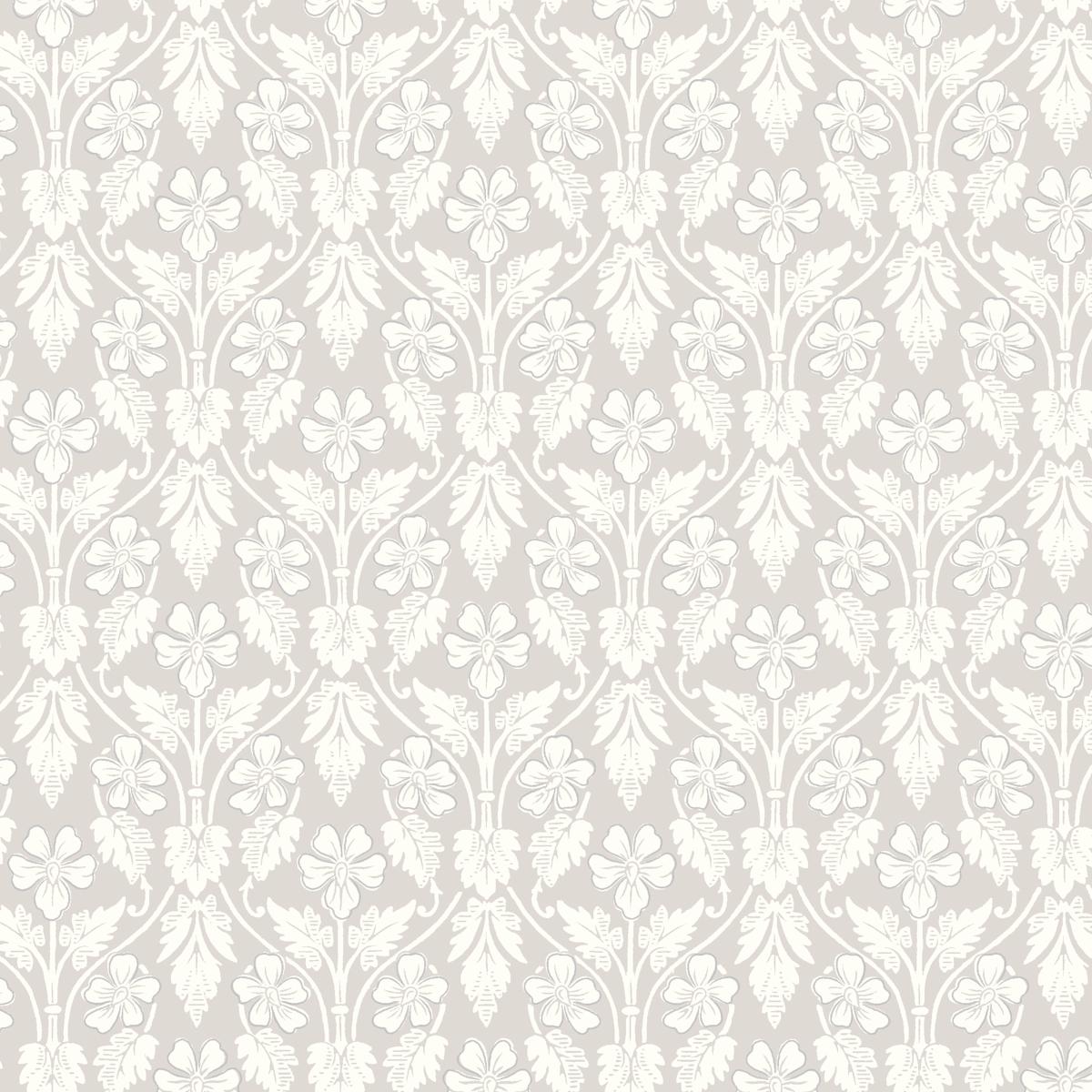 Boråstapeter Nora Wallpaper In Grey | Chairish