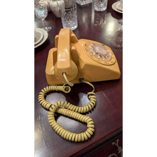 1970's Yellow Rotary Phone | Chairish