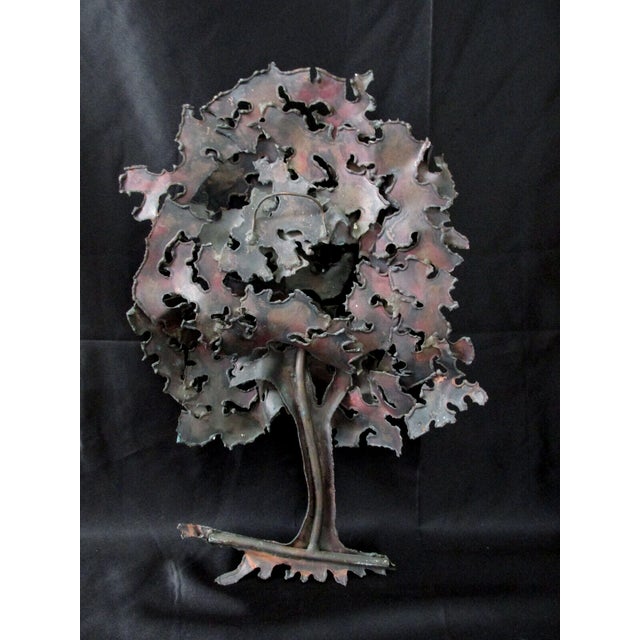 Vintage 1970's Mid-Century Modern Brutalist Tree Wall Sculpture | Chairish