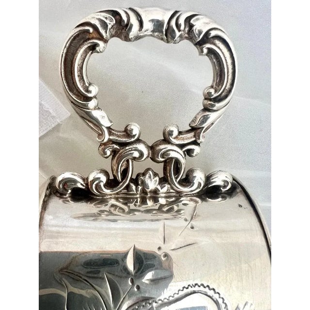 Victorian Style Retractable Razor Strap Enclosed in Silver | Chairish