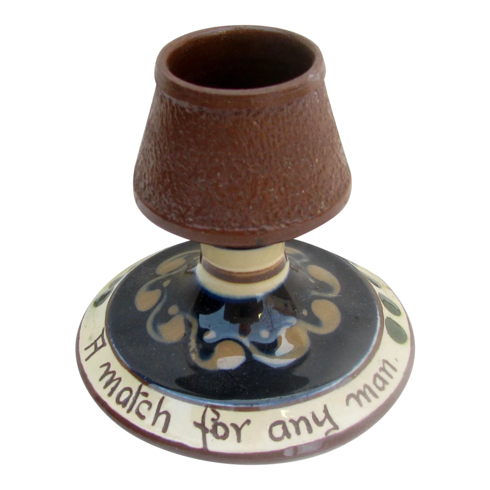 English Torquay Redware Pottery Match Striker | Chairish