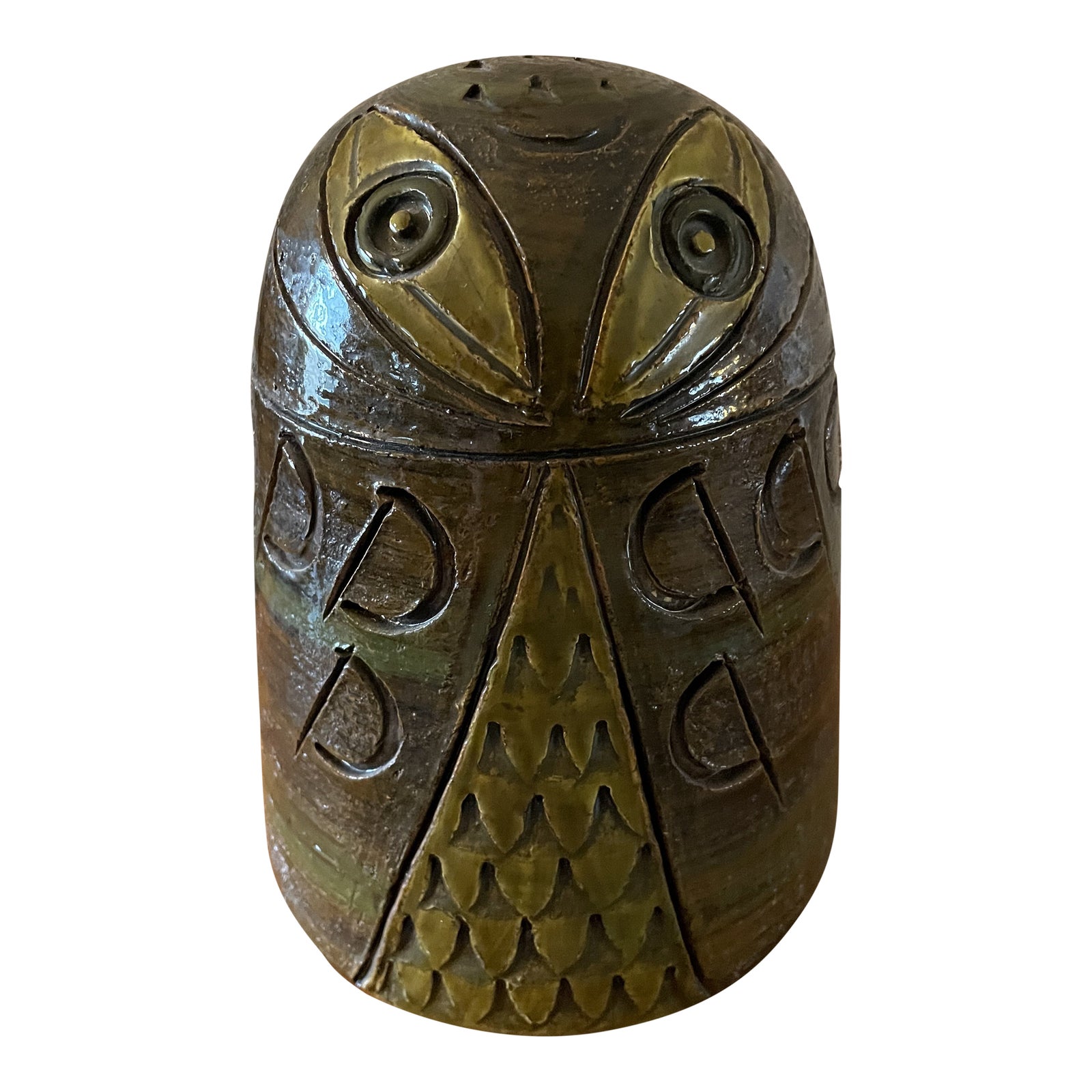 Mid-Century Modern Bitossi Owl Bank | Chairish