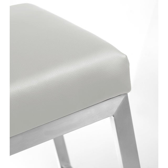 Helsinki Light Grey Steel Counter Stools - Set of 2 | Chairish