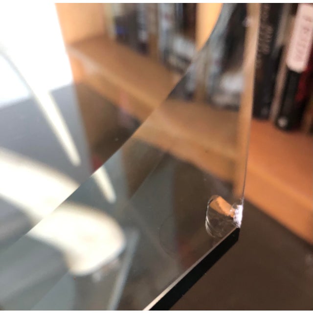 Vintage Boho Glass Coffee Table Lacquer Swans Lucite Base | Chairish