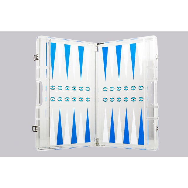Casacarta Lacquered Backgammon Set - Evil Eye | Chairish