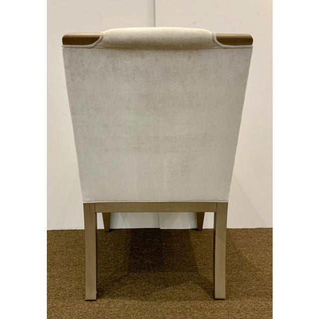 Caracole Signature Modern White Velvet Host and Hostess Chairs Pair ...