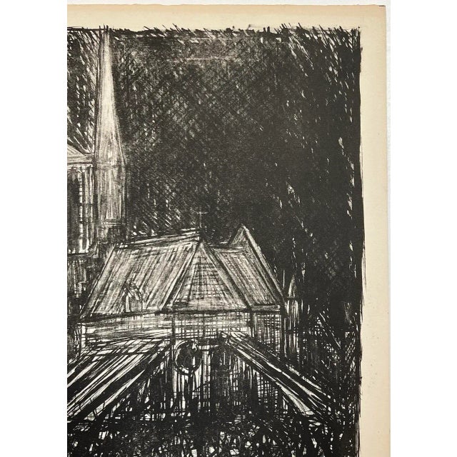 Cathedral of Notre Dame Lithograph by Maurice Verdier C.1950 | Chairish