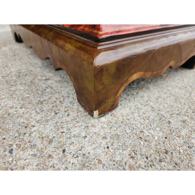 Maitland-Smith Leather Wrapped Side Table | Chairish