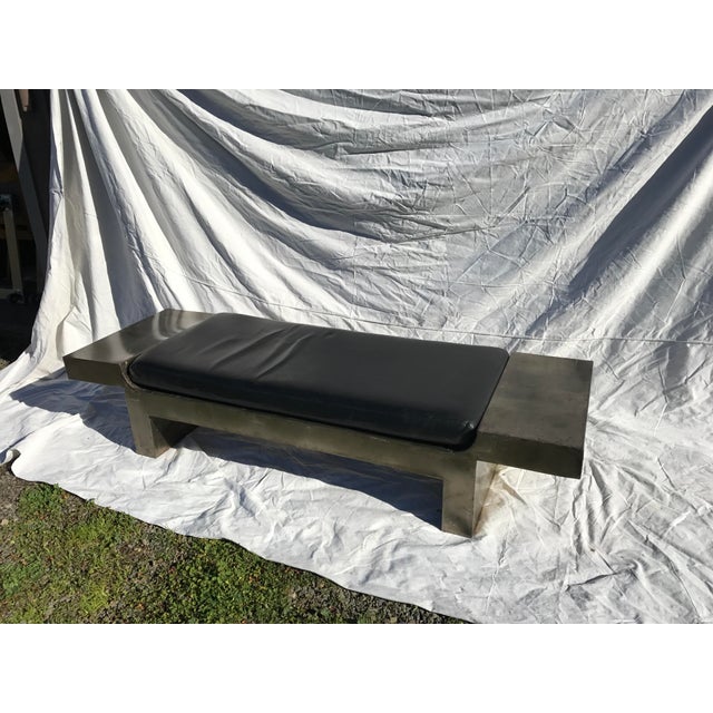 Late 20th Century Stainless Steel Bench | Chairish