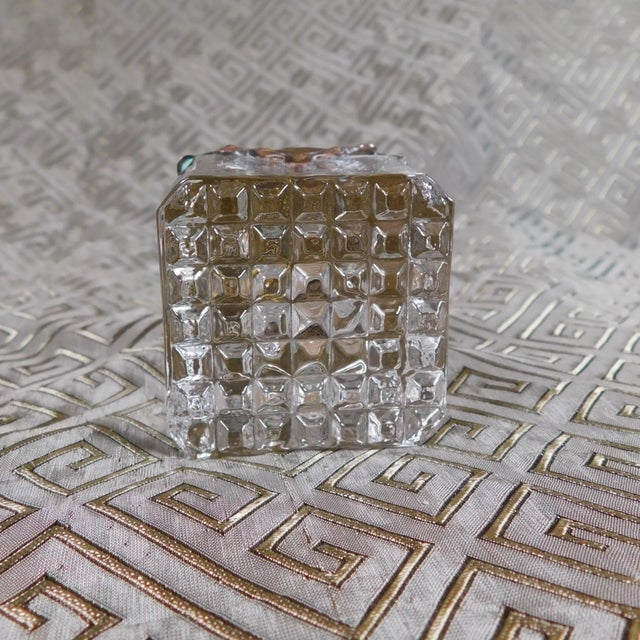 Late 18th Century Small Cut Crystal Inkwell With Silver Overlay # 22450 ...