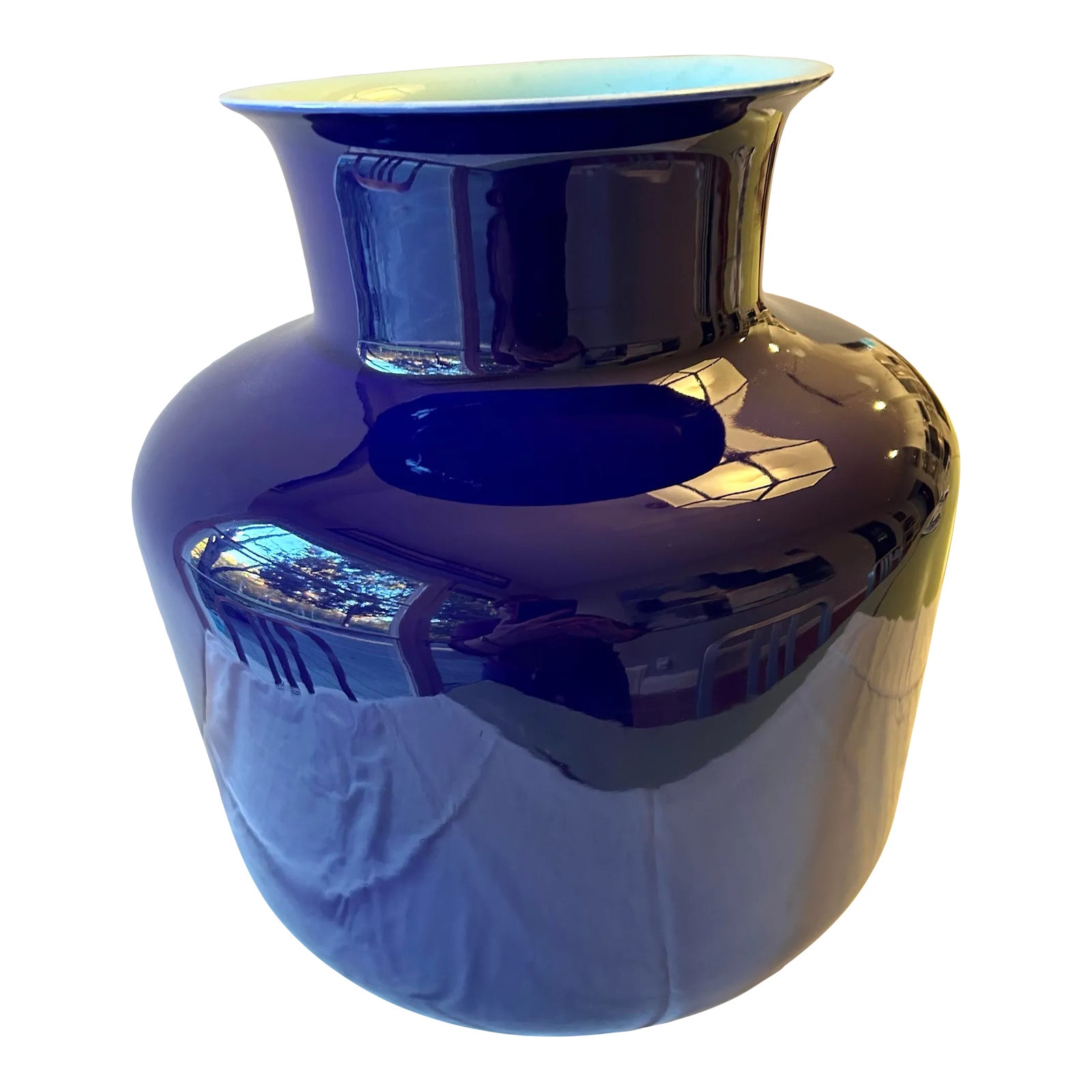 Middle Kingdom Indigo Monk Vase | Chairish