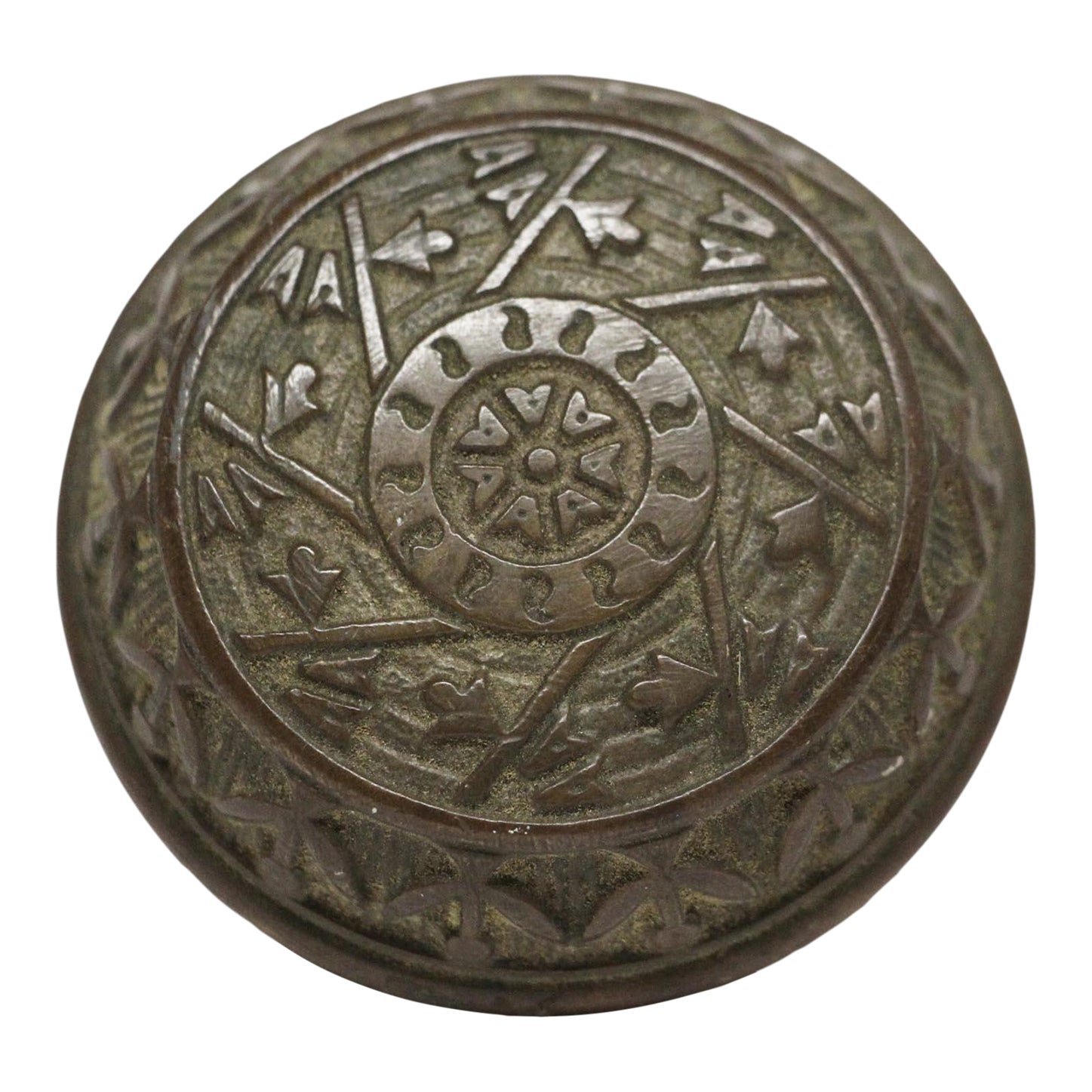 Antique Windsor Style Bronze Reading Knob | Chairish