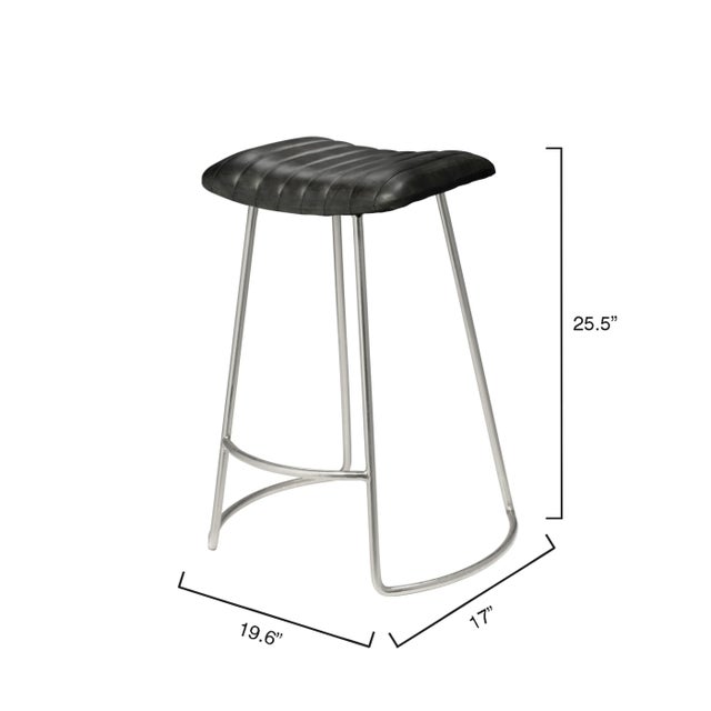 Theo Counter Stool in Grey | Chairish