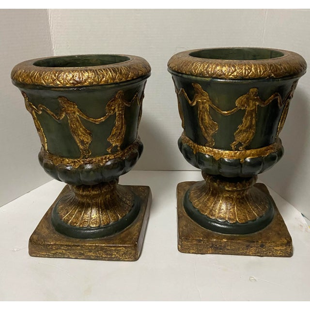 Mid 20th Century Neoclassical Style Campagna Frieze Urns - a Pair ...