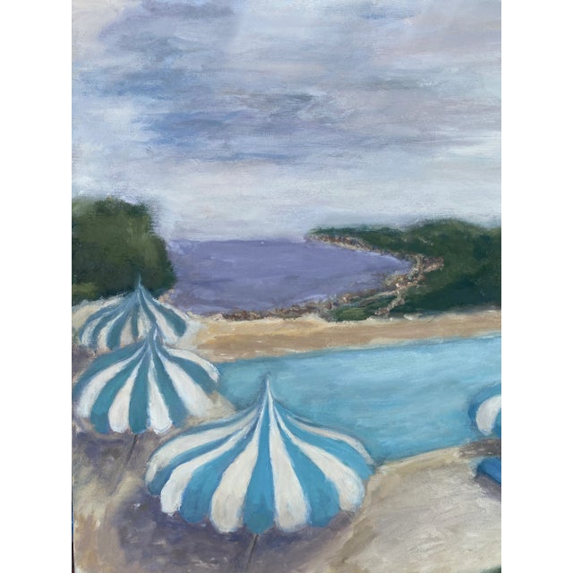 Italian Riviera, Large Expressionist Outdoor Scene Oil Painting, Alice ...